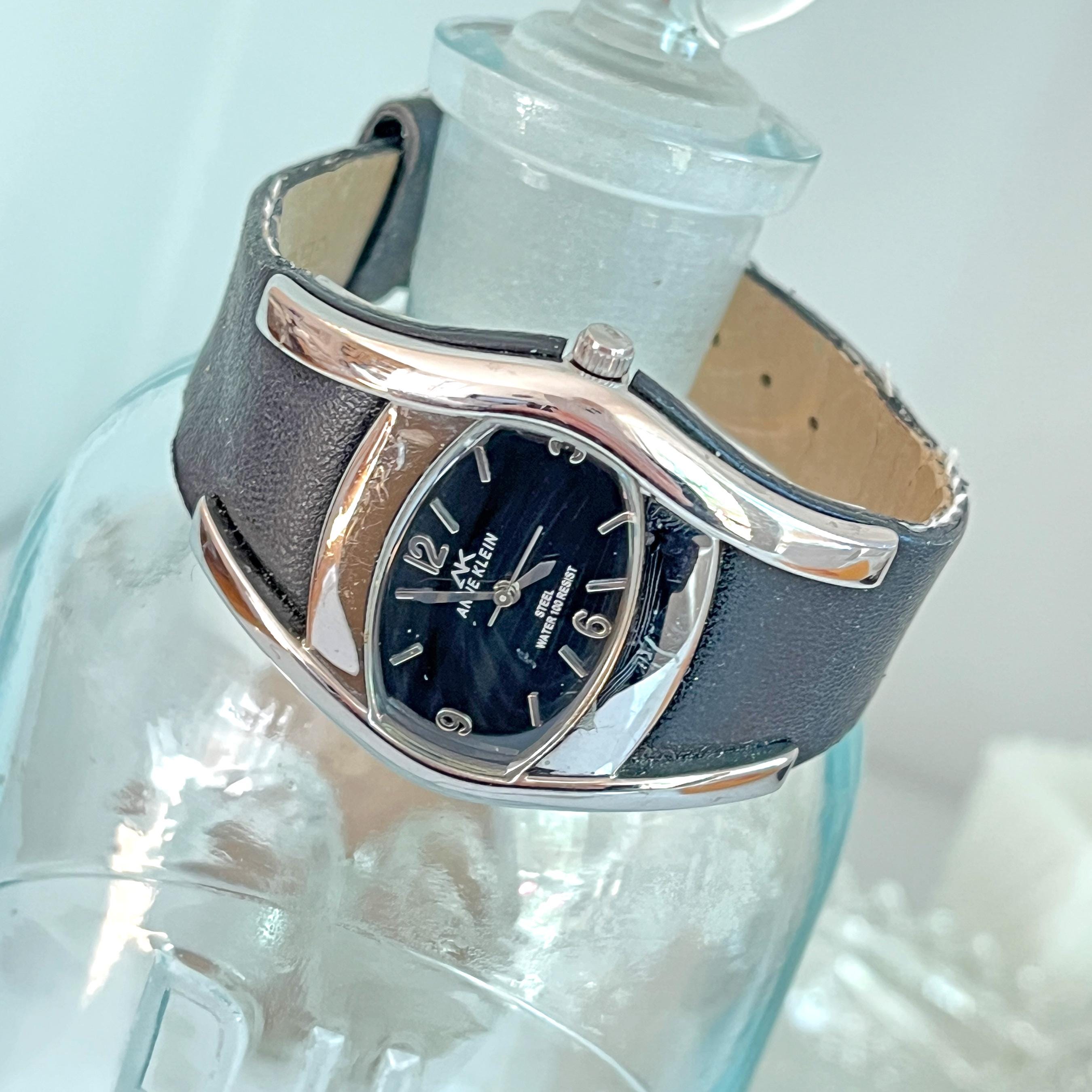 Vintage 1990s Mod Space Age and Klein Unisex Oval Watch Black Face - Etsy