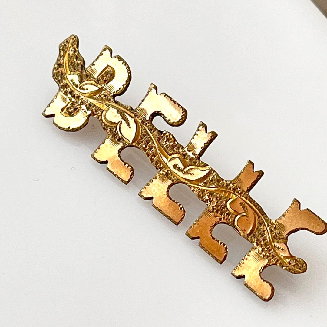 Victorian Antique Engraved Gold Plated Belle Engraved Name Brooch - Etsy