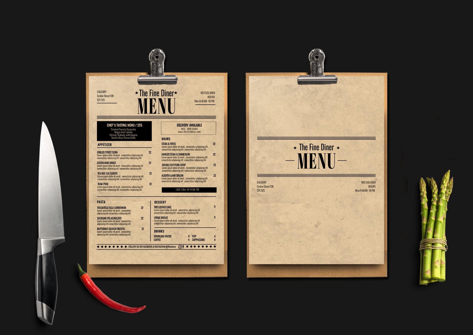 Simple Modern Menu Template, Simple Modern Restaurant Menu Template ...