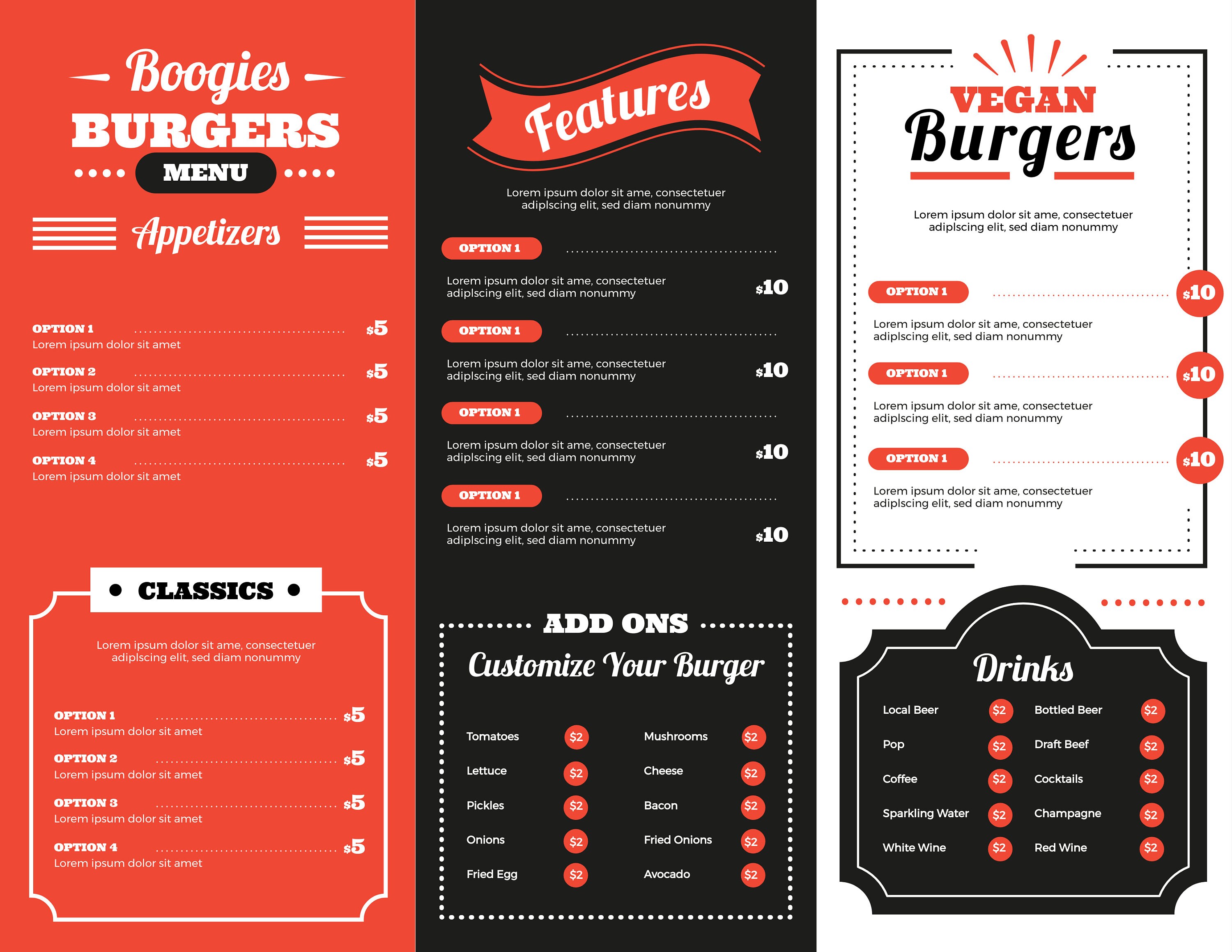 Fast Food Menu Template, Burger Restaurant Menu Template, Fast Food ...