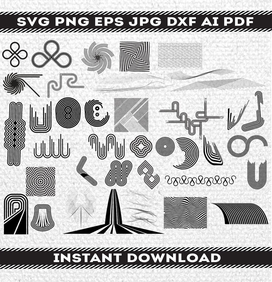 Line Art Bundle Pack, SVG Cut File, Line Art SVG, Vector, Pdf, Dxf, Eps ...