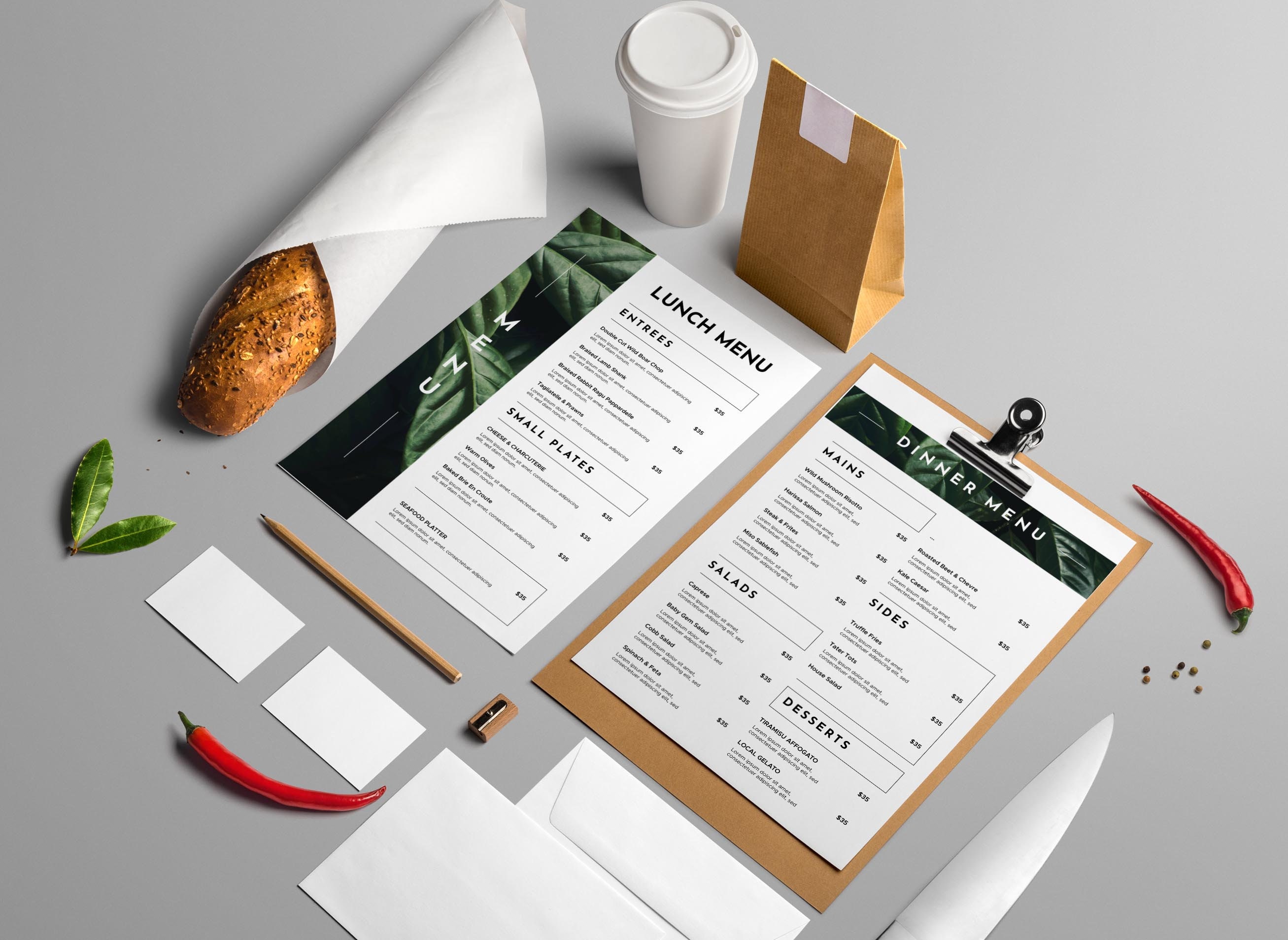 Minimalist Restaurant Menu Template DIY Menu Design Template - Etsy