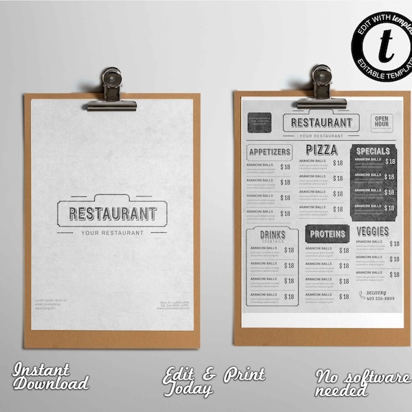 Unique Menu Covers - Etsy