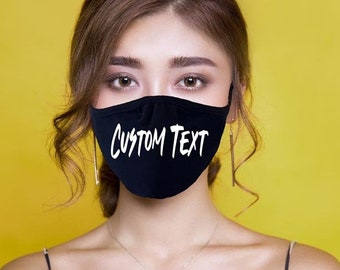 Custom Text Mask - Etsy