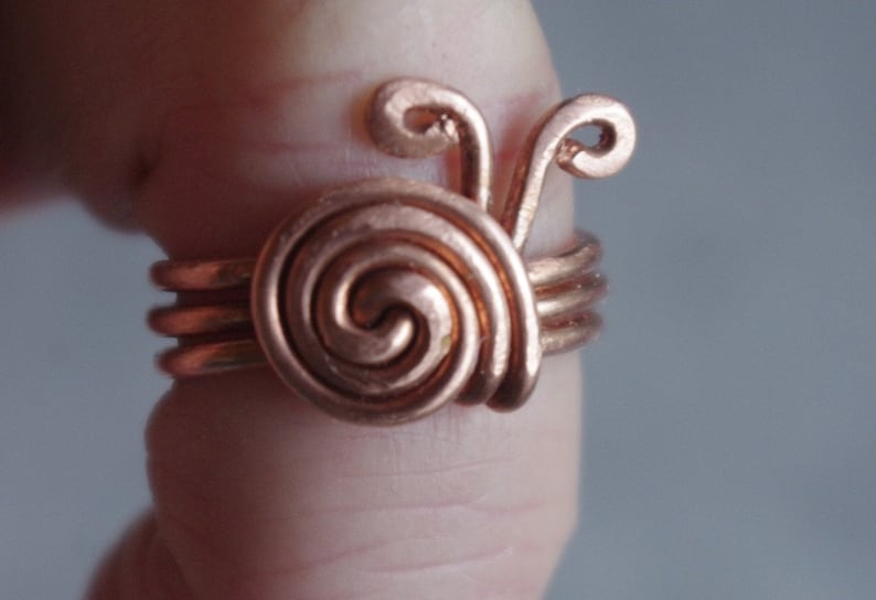 Pure Copper Wire Ring Wire Wrapped Ring Snail. Gift for - Etsy