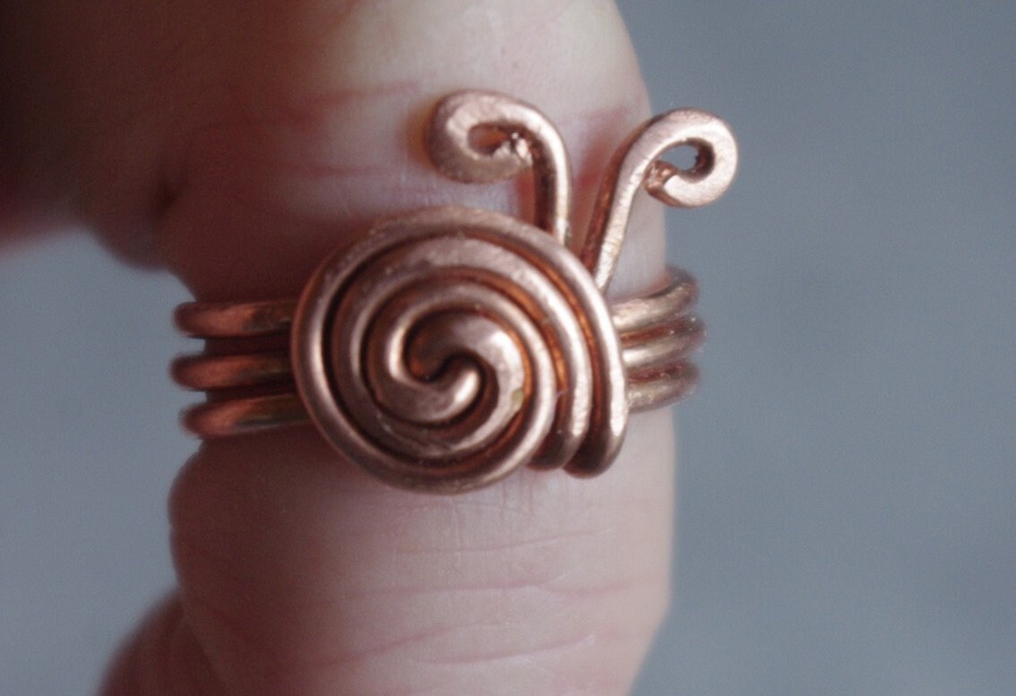 Pure Copper Wire Ring Wire Wrapped Ring Snail. Gift for - Etsy