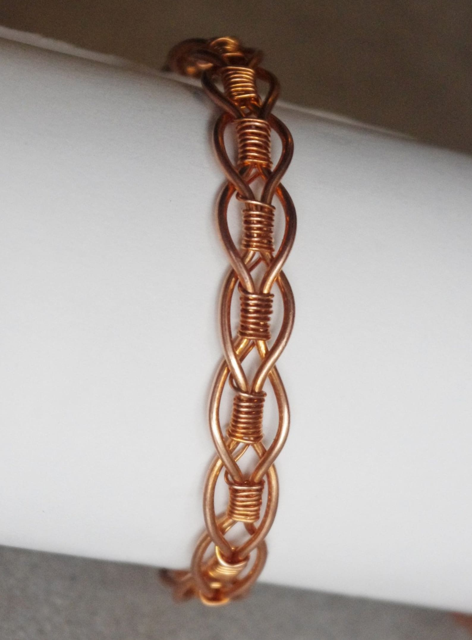 Pure Copper Bracelet. Wire Wrapped Cuff Bracelet. Double Wave | Etsy