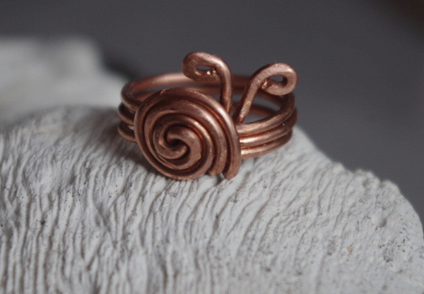 Pure Copper Wire Ring Wire Wrapped Ring Snail. Gift for - Etsy