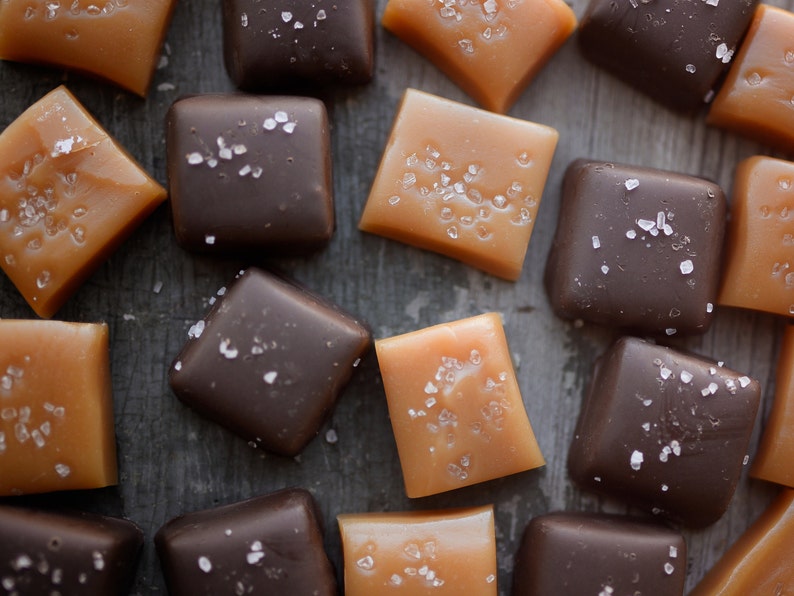 Mixed Chocolate Covered Salted Caramels and Old Fashioned Soft Salted ...