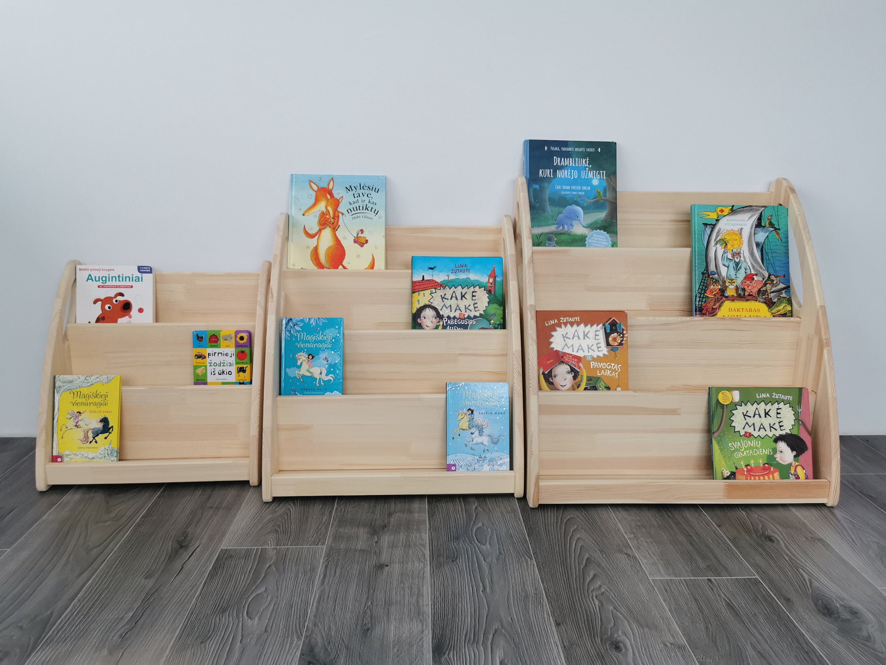 Montessori Bücherregal / Massivholz Bücherregal für Kinder / - Etsy.de