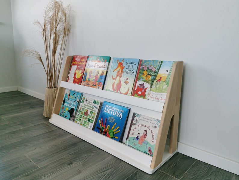 Solid Wood Montessori Bookshelf, Nursery Bookcase - Etsy