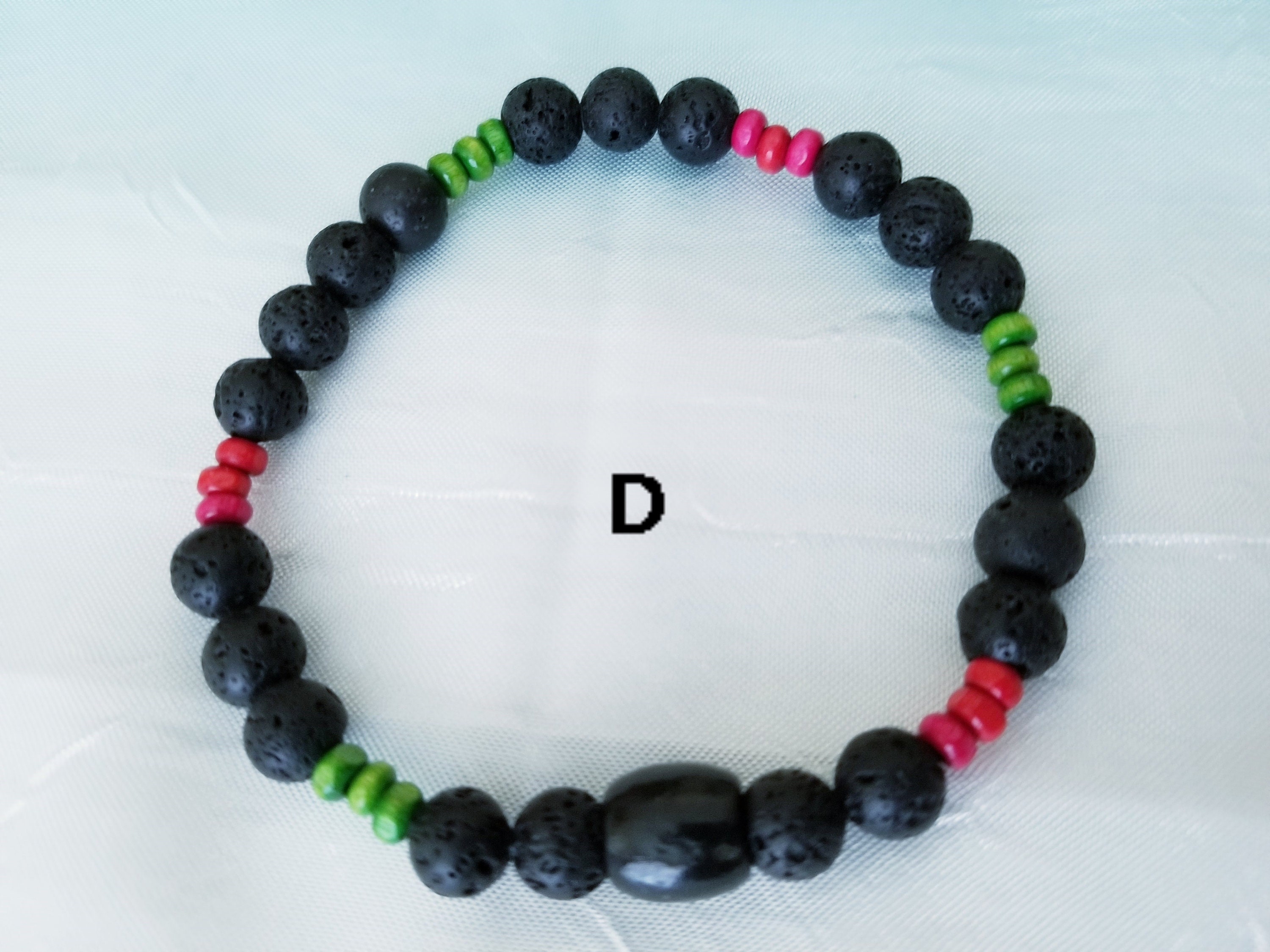 RBG Afrocentric Lava Stone, Root Chakra, Diffuser Bracelet, Pan Africa ...