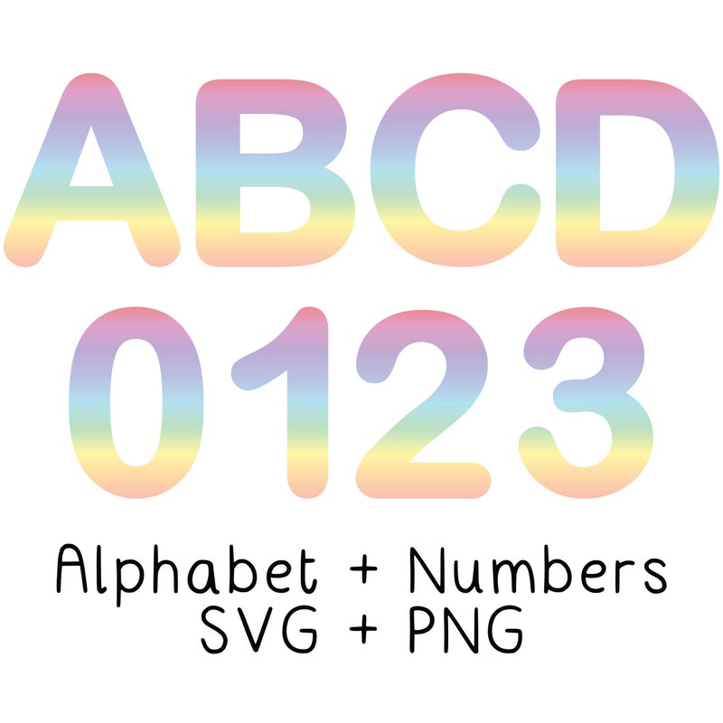 Pastel Numbers Clipart - Etsy UK