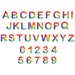 Bright Rainbow Glitter Border Gradient A-Z 0-9 Alphabet Numbers SVG and ...