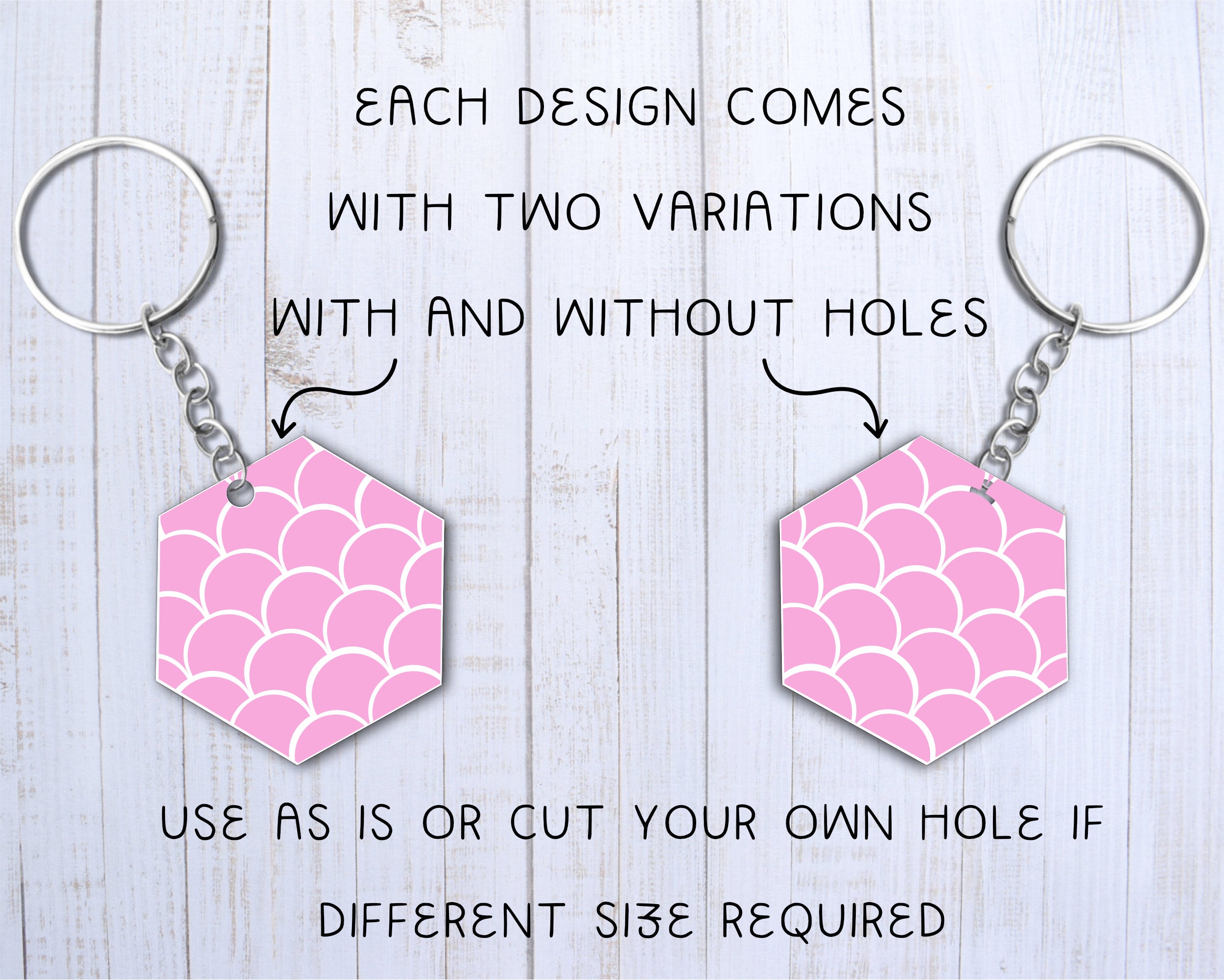 Hexagon Pattern SVG DXF PNG, Keychain Hexagonal Pattern Keychain Svg ...