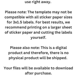 Editable Labels in PDF Size 3 X 1.5 Inch | US Letter | Minimalist Label ...