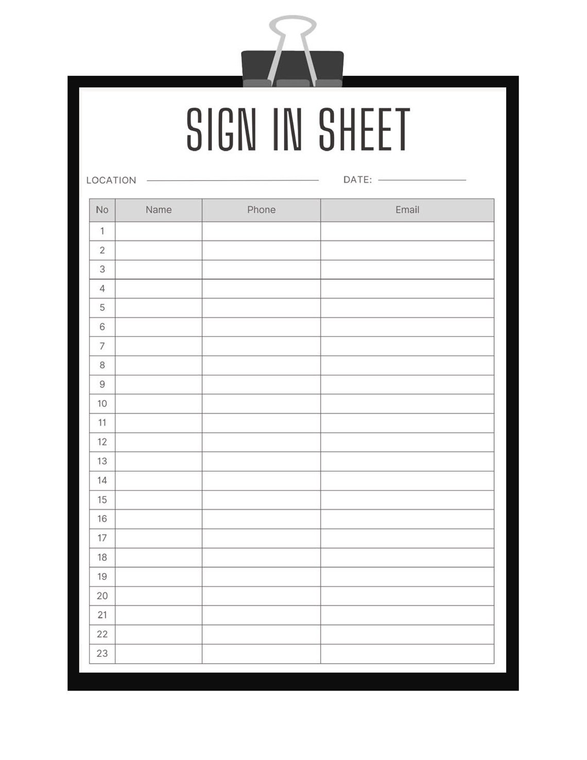 Realtor Open House Sign in Sheet Template, Instant Download Sign in ...