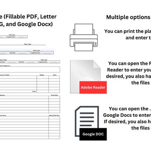 Fillable Project Plan Template (PDF) - Digital Planner Manage Projects ...