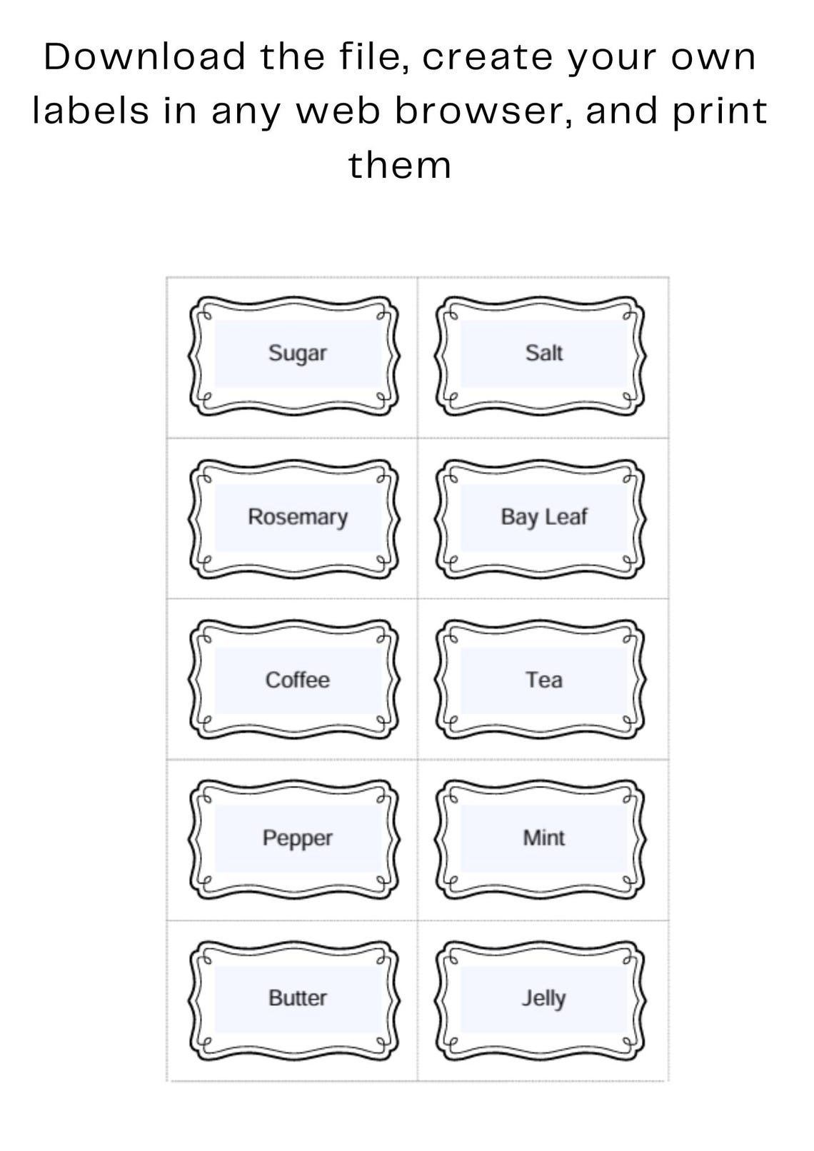 Editable Labels in PDF Size 3 X 1.5 Inch | US Letter | Minimalist Label ...