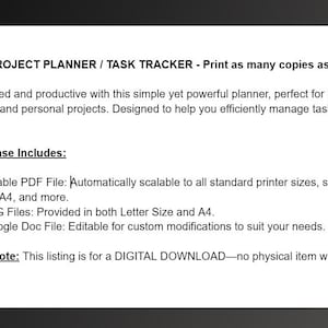 Fillable Project Plan Template (PDF) - Digital Planner Manage Projects ...