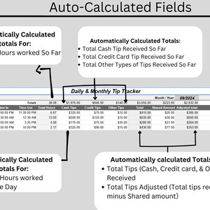 Server Tip Tracker: Excel Spreadsheet, Google Sheets, Printable PDF ...