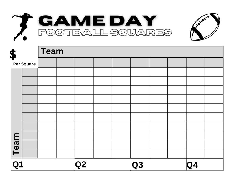 Printable Football Square Game Sheet | Super Bowl Squares Template ...