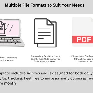 Server Tip Tracker: Excel Spreadsheet, Google Sheets, Printable PDF ...