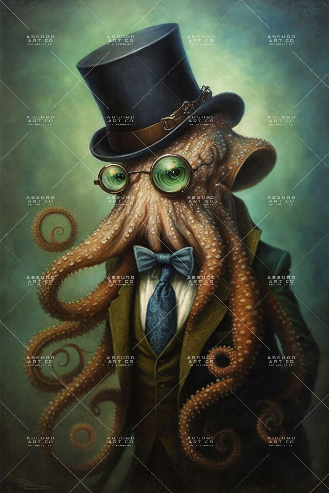 Ailith the Octopus Super Spy, Absurd Oil Painting, Ai-generated Art ...