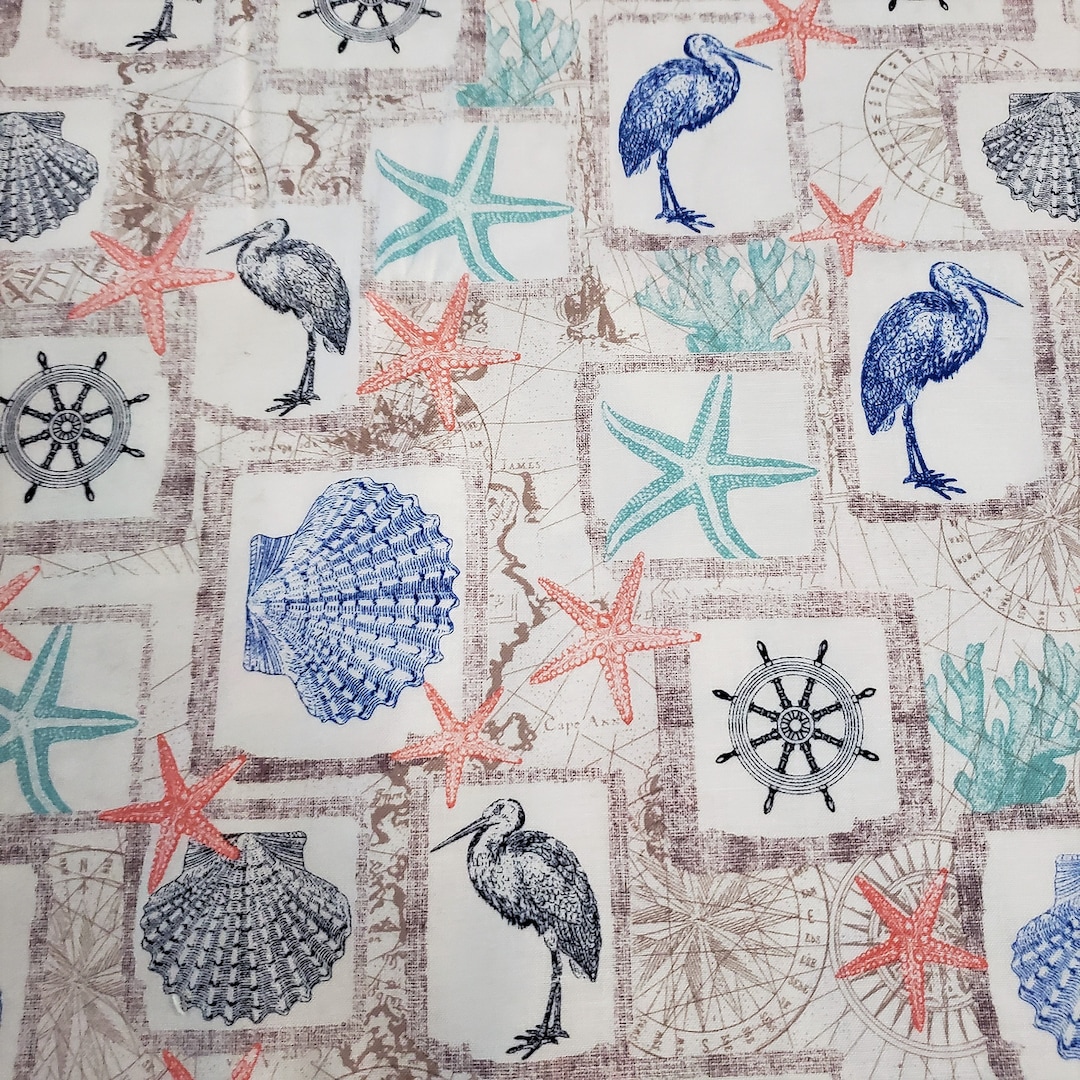 Starfish Patchwork Material by the Yard - Etsy