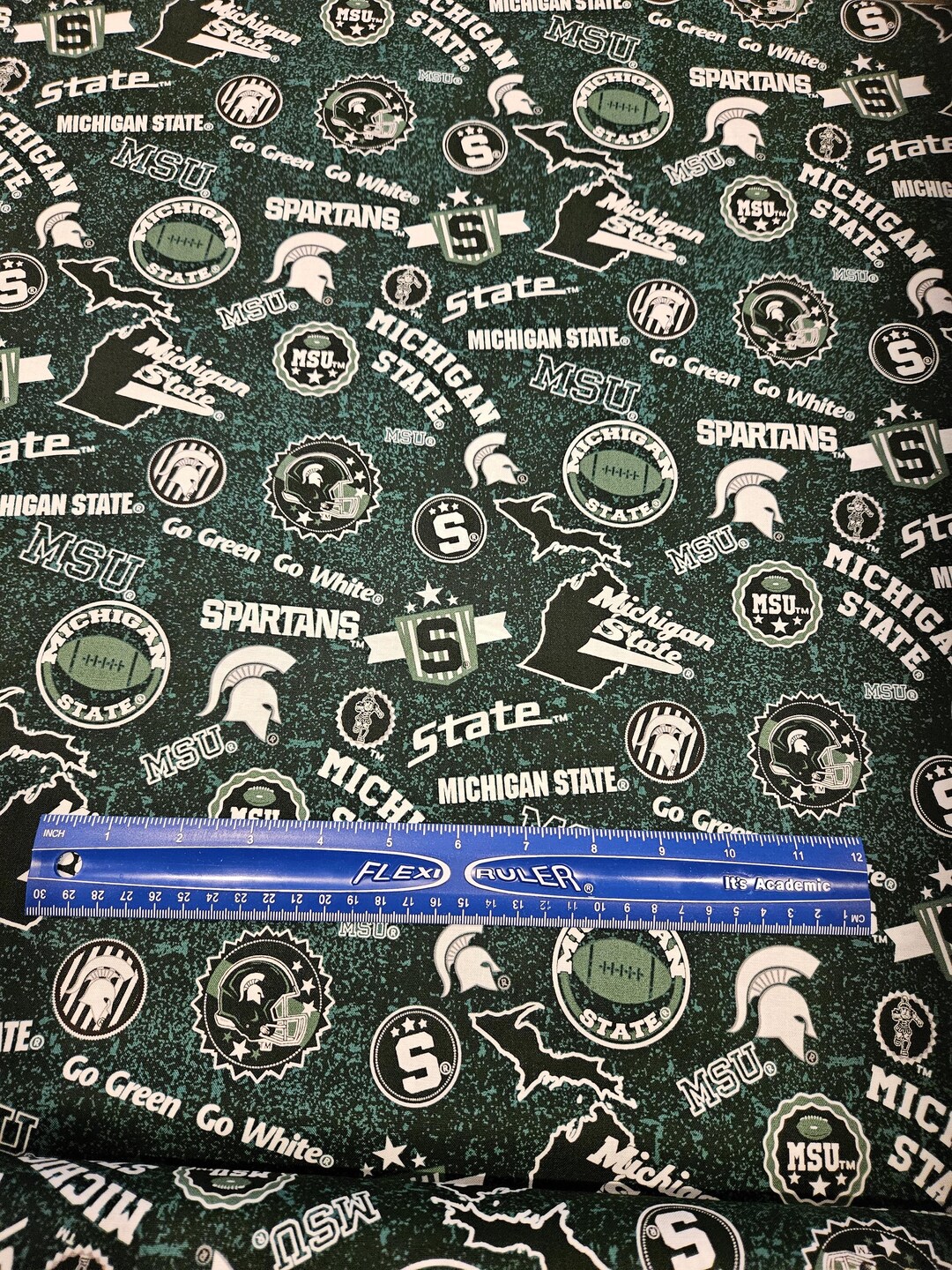 Michigan State University Spartans Football Fabric by the Yard and is ...