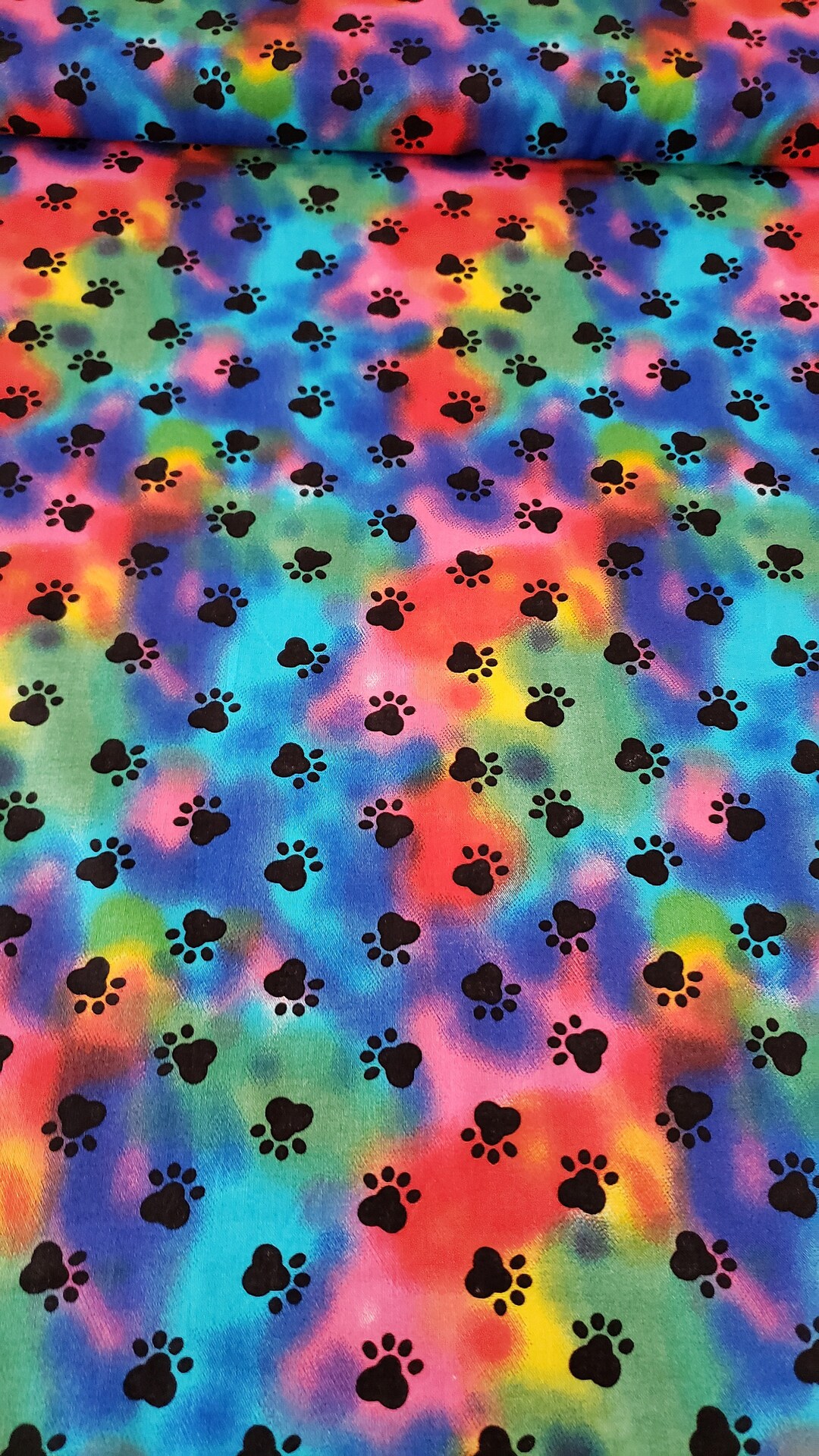 Tie Dye Medium Dog Paw Material by the Yard and is 100% Cotton - Etsy