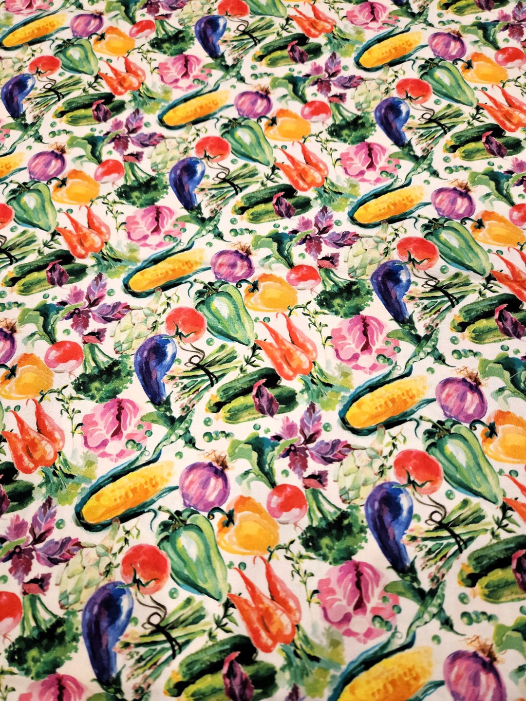 Vegetables Fabric, Priced by the Yard, 100% Cotton - Etsy