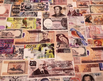 Currency Fabric Currency Symbols by Thinlinetextiles Currency ...