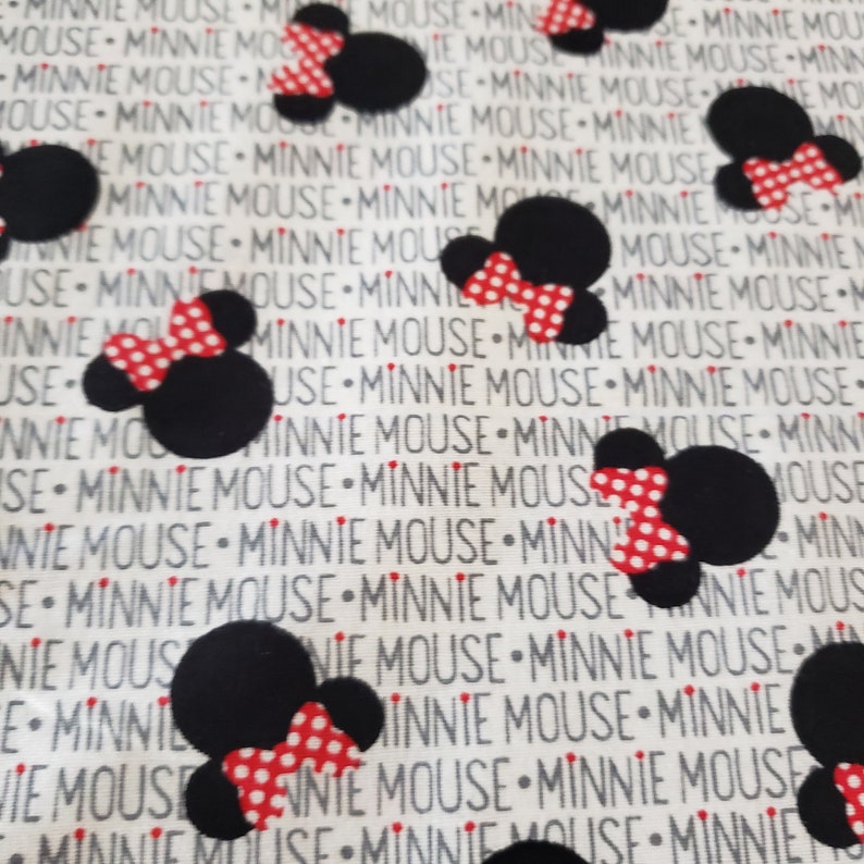 Disney Minnie Mouse Words Material by the Yard 100% Cotton - Etsy