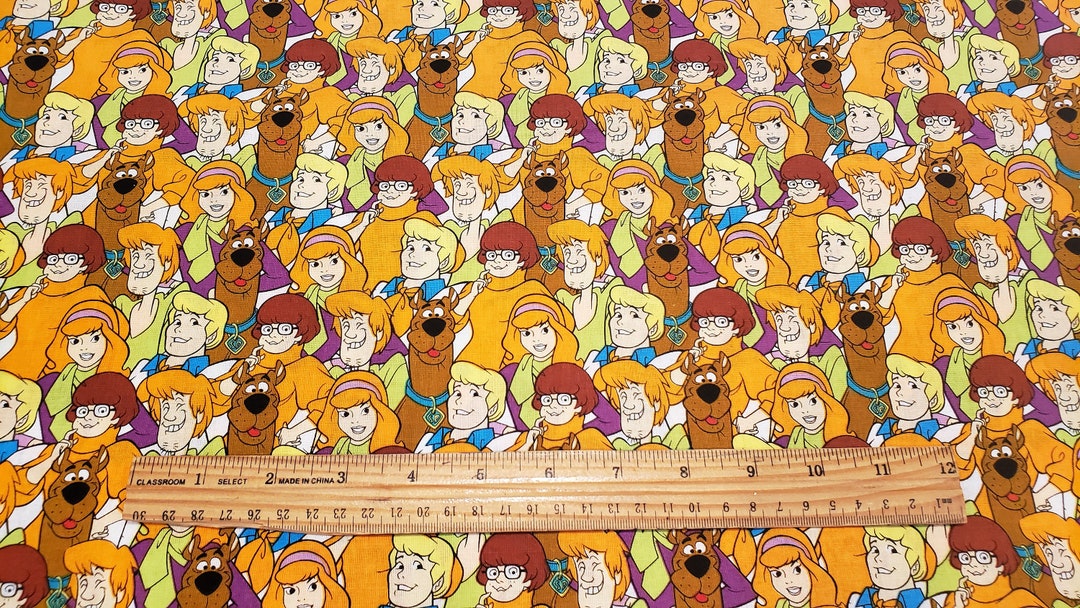 Scooby Doo and Gang Faces Material by the Yard 100% Cotton - Etsy