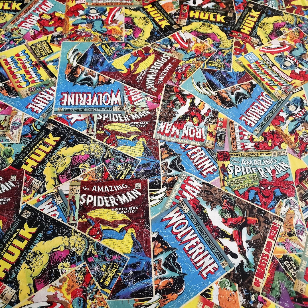 Vintage Marvel Comics Material by the Yard - Etsy