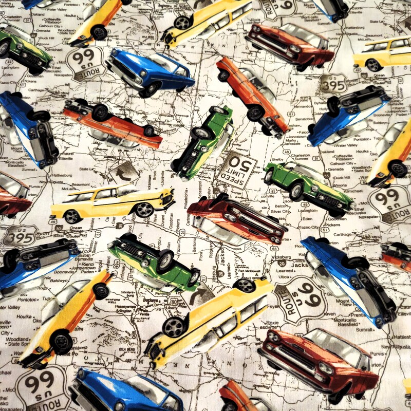 Vintage Car Fabric - Etsy