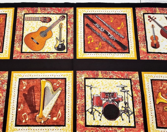Musical Panel Material for the Music Lover 8 Squares Each Panel - Etsy