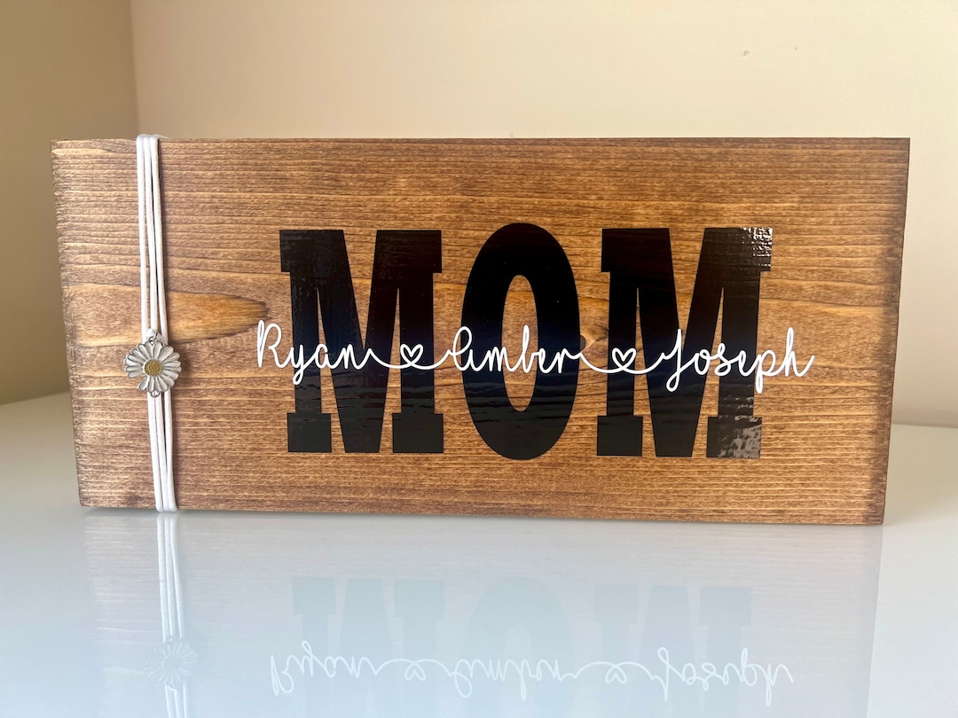 Personalized Mom Sign | Custom Wood Mothers Day Gift | Gifts for Mom ...