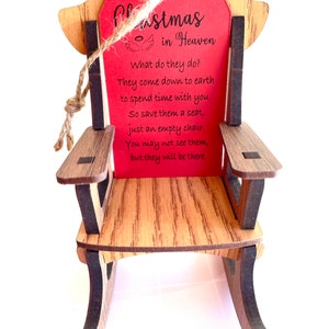 Christmas in Heaven Ornament | Rocking Chair Ornament | Christmas in ...