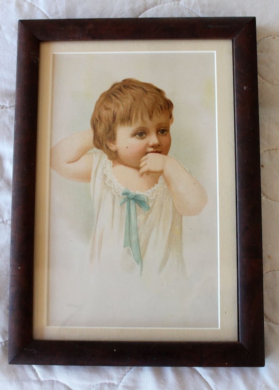 Ida Waugh 1880 Framed Child Print Antique Original - Etsy