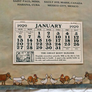 1929 Calendar Monthly Vintage Unused Annie Benson Muller MINT - Etsy