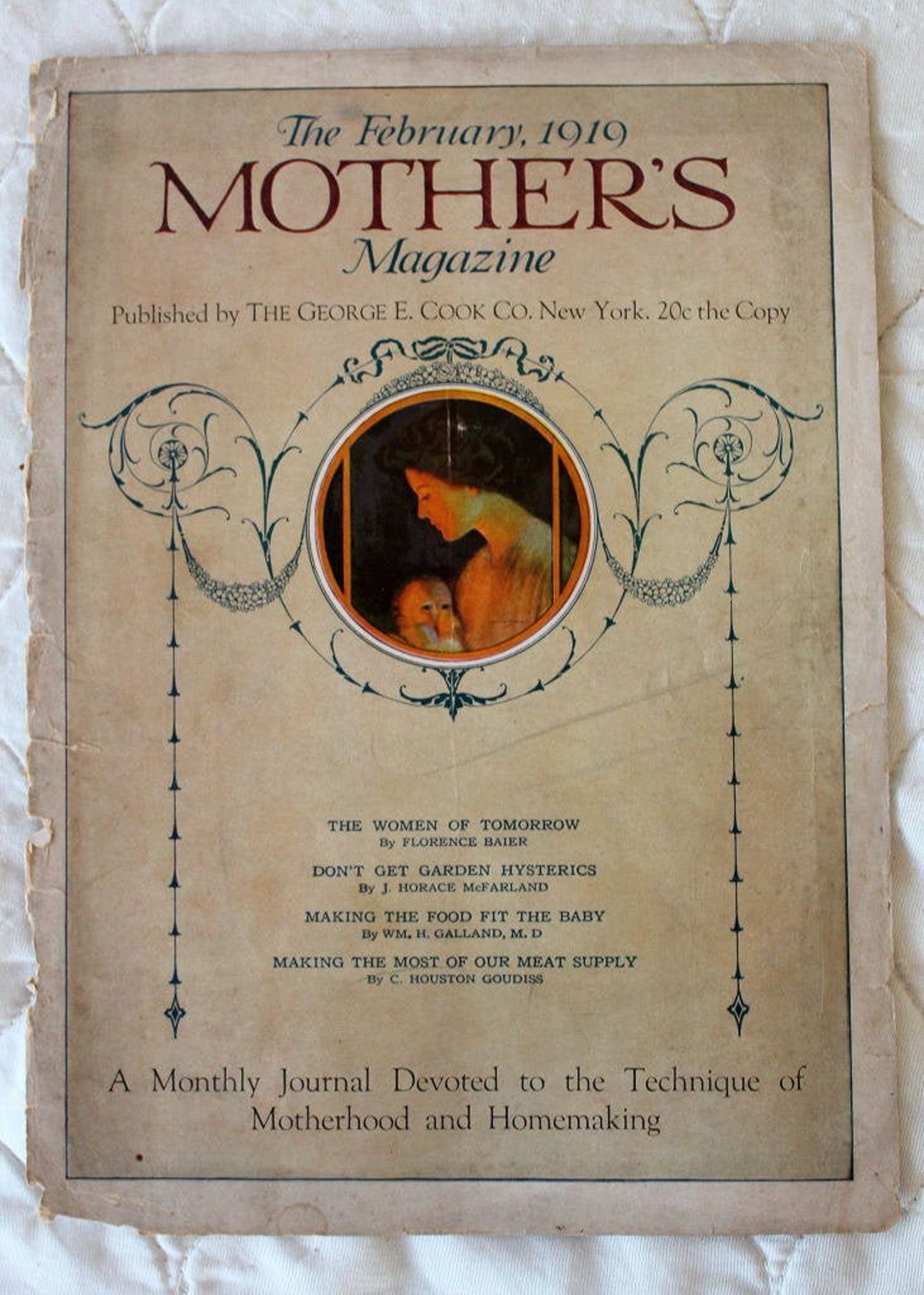 1915 Mother's Magazine February Issue COVER ONLY - Etsy