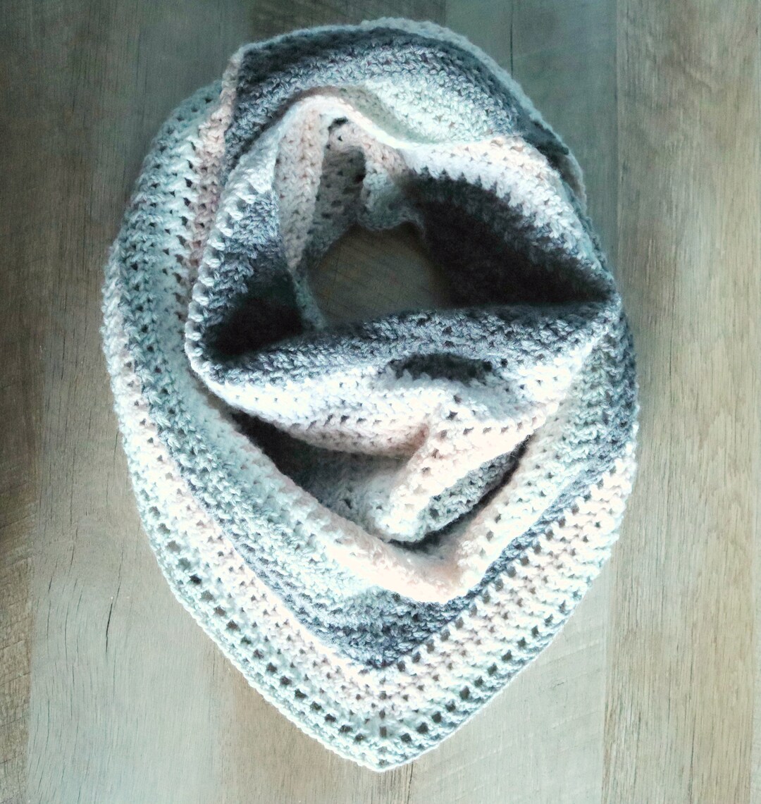 Crochet Pattern - Single Cake Twist Scarf, Triangle Scarf, Cake Yarn ...