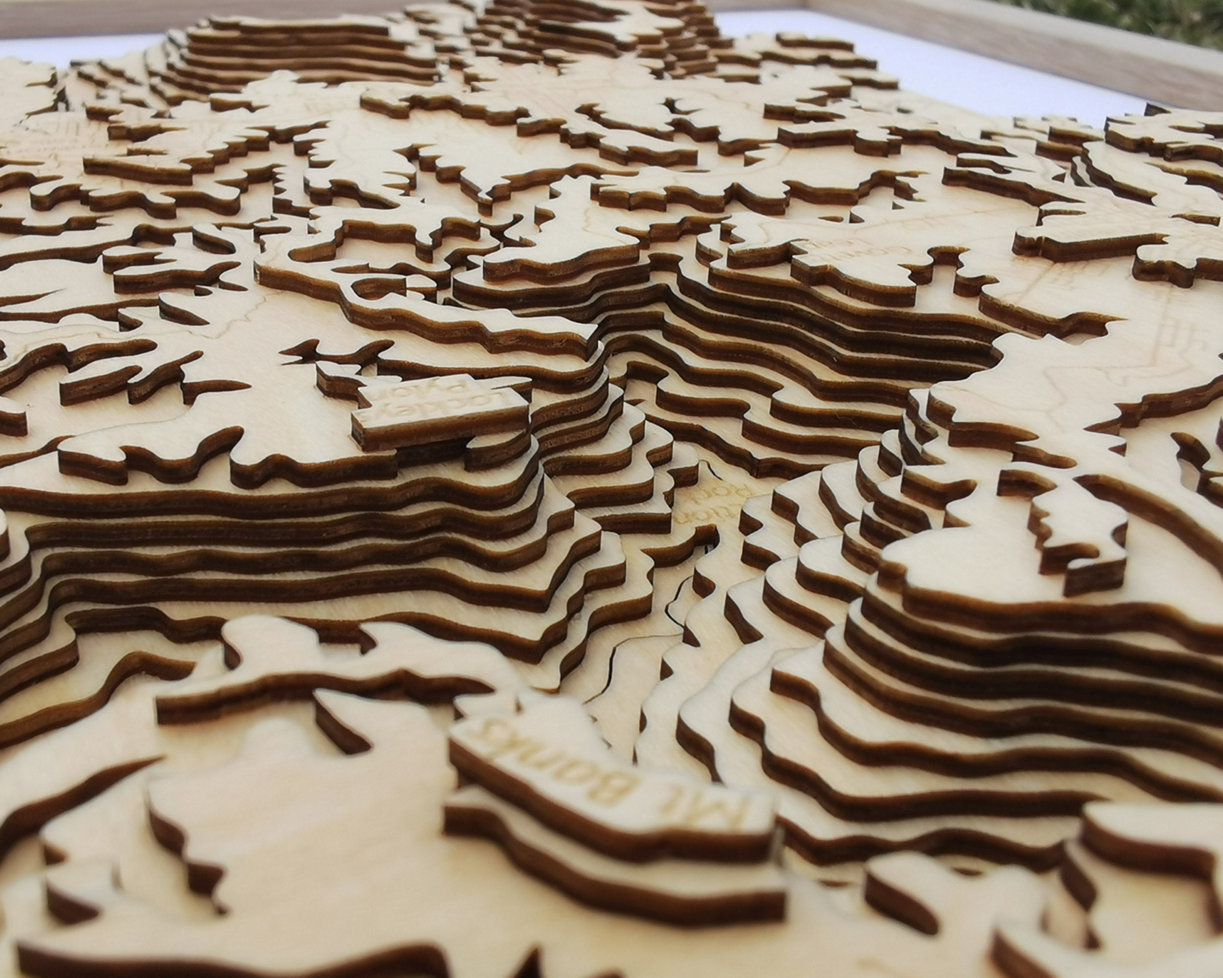 Blue Mountains Topographic Wooden Map Framed 3D Wall Art - Etsy UK