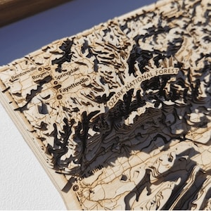 Hike Arkansas in 3D: Wooden Terrain Map From Buffalo River Bluffs to ...