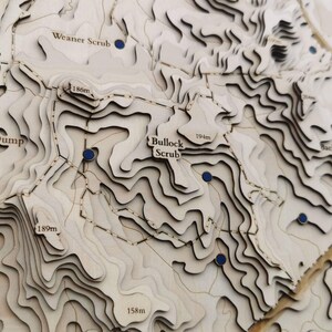 Custom Wooden Farm Topographic Map - Personalized Agricultural Heritage ...