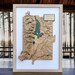Georgia 3D Carved Wooden Topographic State Map Art Framed USA - Etsy