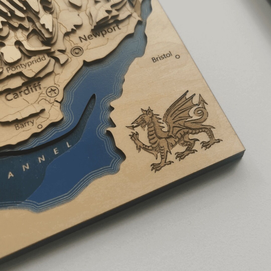 From Snowdonia to the Brecon Beacons: Wales 3D Wooden Topographic Map ...
