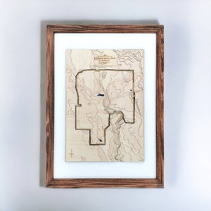 Farm Property Contour Custom Map Art - Etsy